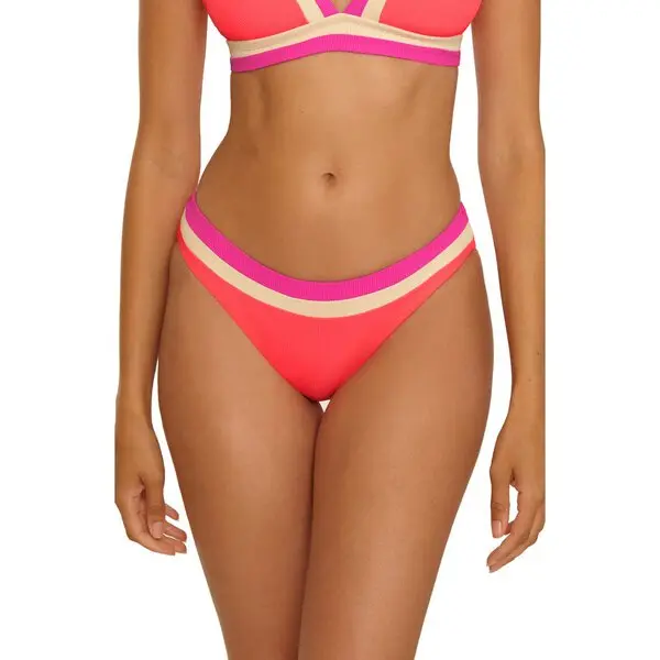 BECCA By Rebecca Virtue Coast Line Hipster Bikini Bottoms - Caliente