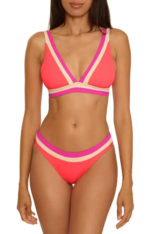 BECCA By Rebecca Virtue Coast Line Hipster Bikini Bottoms - Caliente
