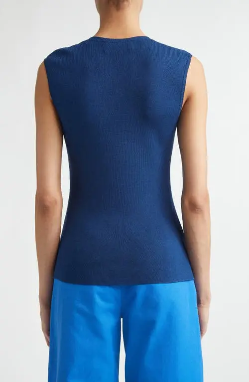 Partow Bowery Sleeveless Silk-blend Sweater - Aegean Blue