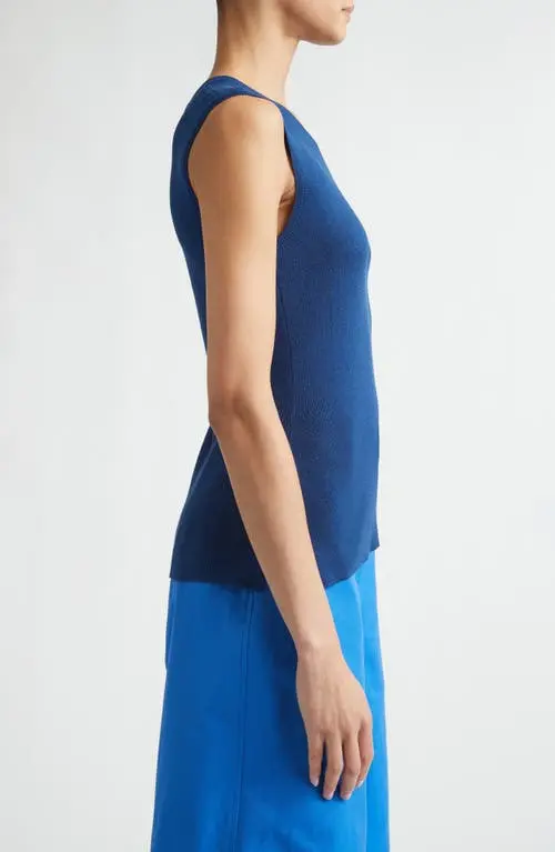Partow Bowery Sleeveless Silk-blend Sweater - Aegean Blue