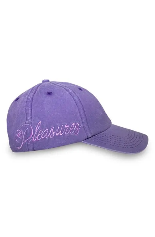 PLEASURES Scrawl Baseball Cap - Eggplant