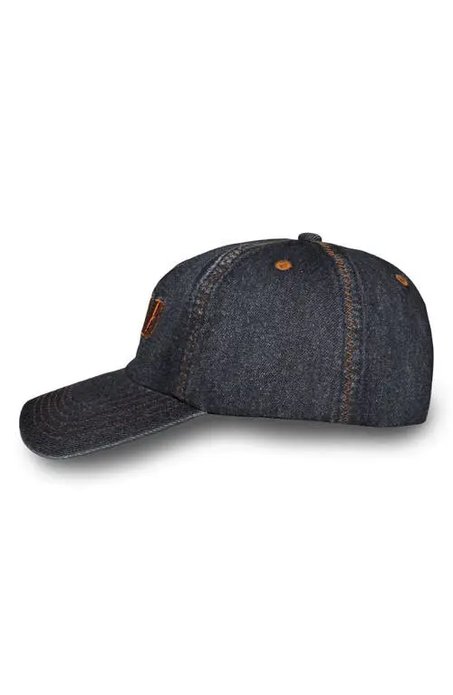 PLEASURES Zigzag Adjustable Cotton Denim Baseball Cap