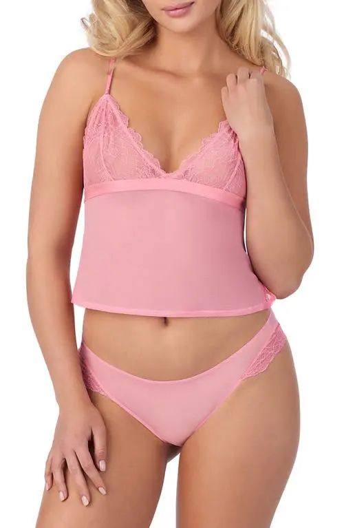 ON GOSSAMER Luxe Lace Camisole - Plumeria