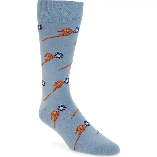 Paul Smith Flower Stem Dress Socks - Turquoise