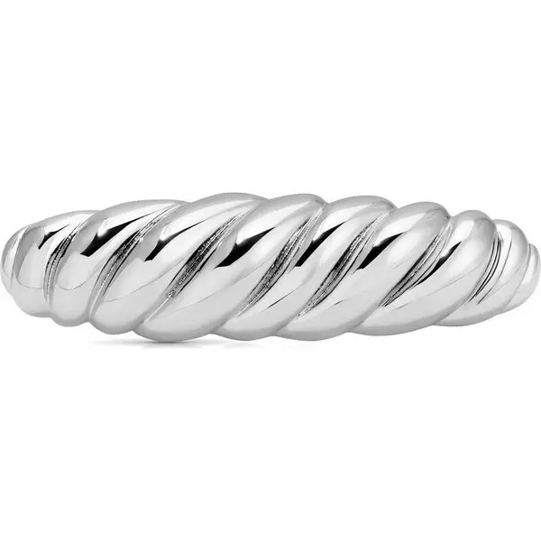 Ettika Twisted Oblong Barrette - Silver