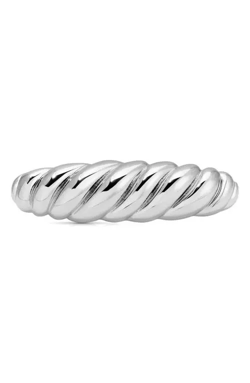 Ettika Twisted Oblong Barrette - Silver