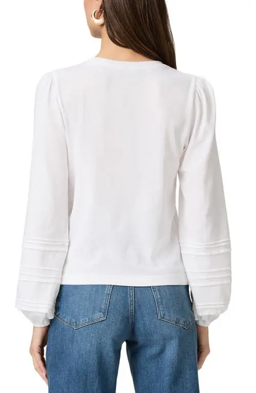 Paige Cyrano Pintuck Jersey Top - White