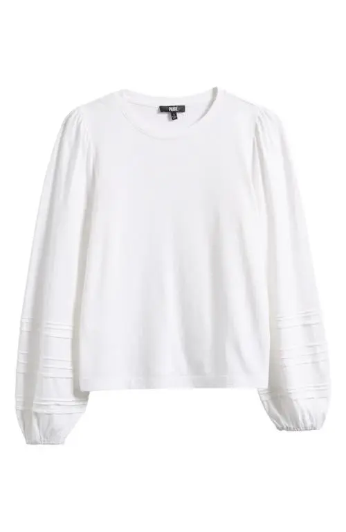 Paige Cyrano Pintuck Jersey Top - White