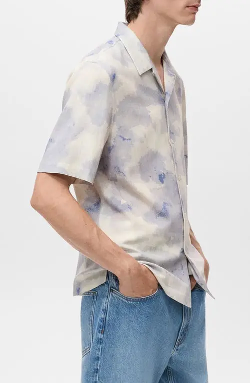 Mango Printed Bowling Shirt