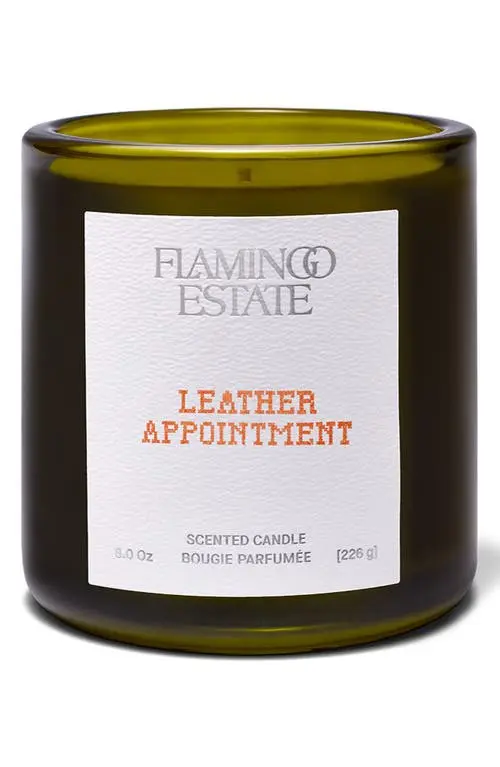 FLAMINGO ESTATE Leather Appointment Scented Candle - Green