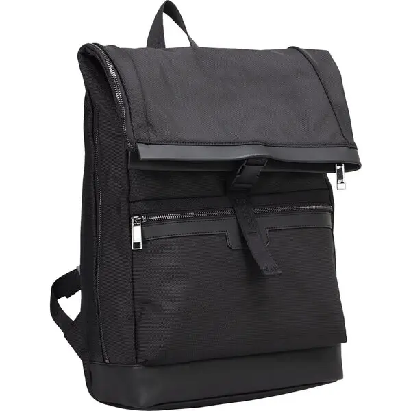 Hugo Backpack With Flap Top - Black