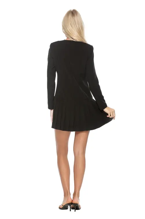 ALEXIA ADMOR Ellis Blazer Mini Dress With Pleated Skirt