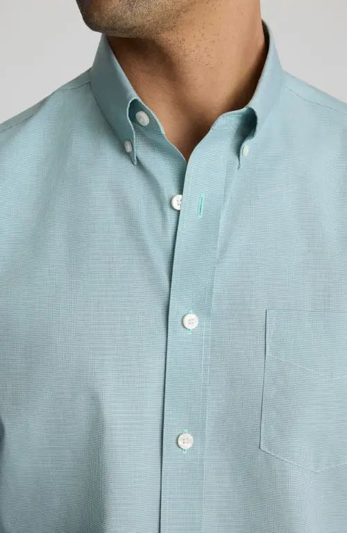 UNTUCKIT Cadteto Microcheck Wrinkle Free Cotton Button-down Shirt
