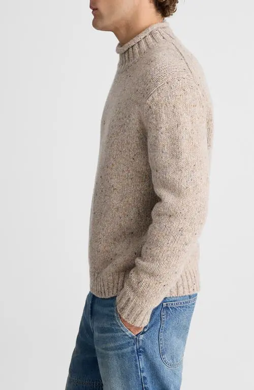 Madewell Roll Neck Donegal Wool Blend Sweater - Oatmeal