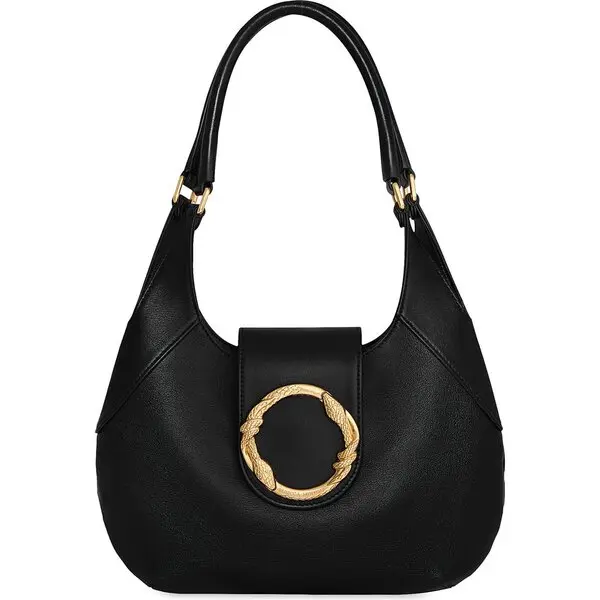 Rebecca Minkoff Snake Ring Leather Crescent Shoulder Bag