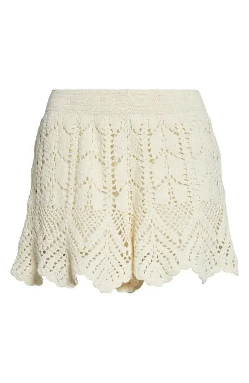 Zimmermann Awaken Crochet Shorts - Cream