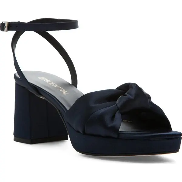 275 CENTRAL Malik Ankle Strap Platform Sandal - Navy
