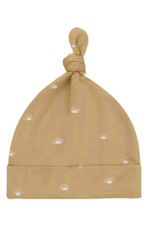 QUINCY MAE Suns Print Knotted Hat - Honey