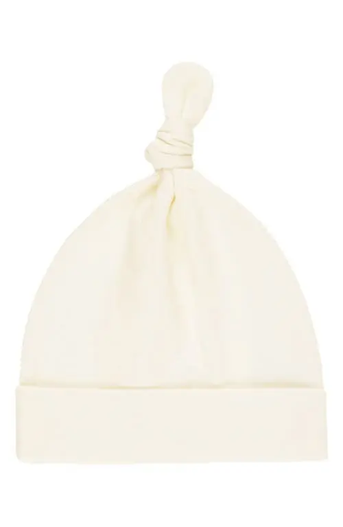 QUINCY MAE Knotted Organic Cotton Hat - Ivory