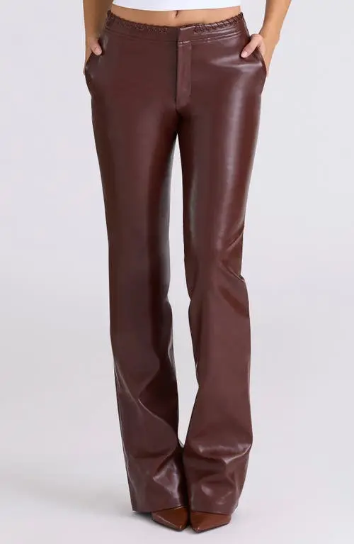 House Of Cb Adara Vegan Leather Flare Pants