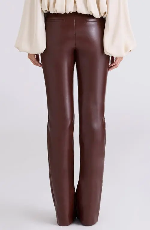 House Of Cb Adara Vegan Leather Flare Pants