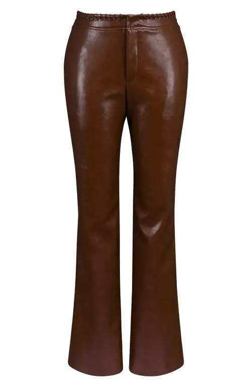 House Of Cb Adara Vegan Leather Flare Pants
