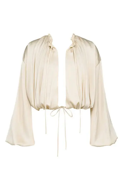 House Of Cb Satin Open-front Top