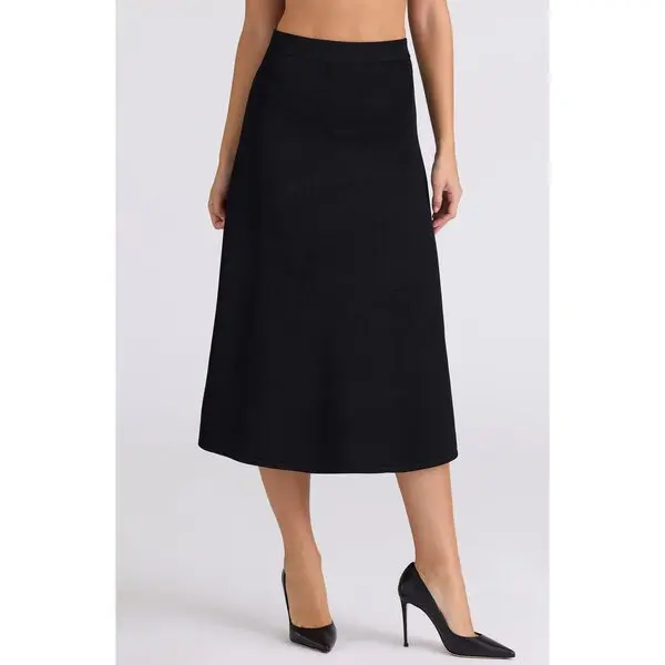 House Of Cb Asti A-line Midi Skirt - Black