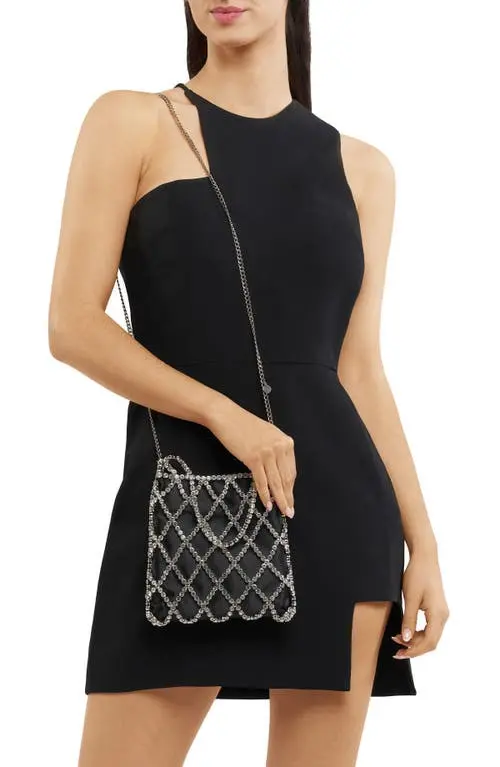 OLGA BERG Crystal Cage Evening Bag