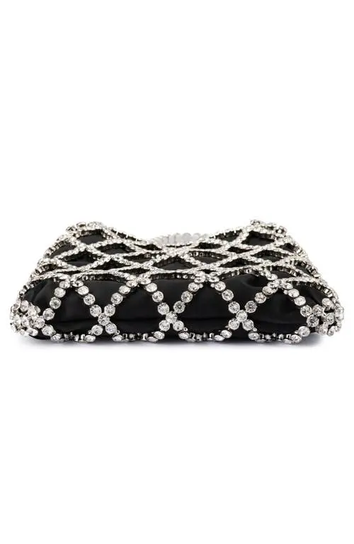 OLGA BERG Crystal Cage Evening Bag