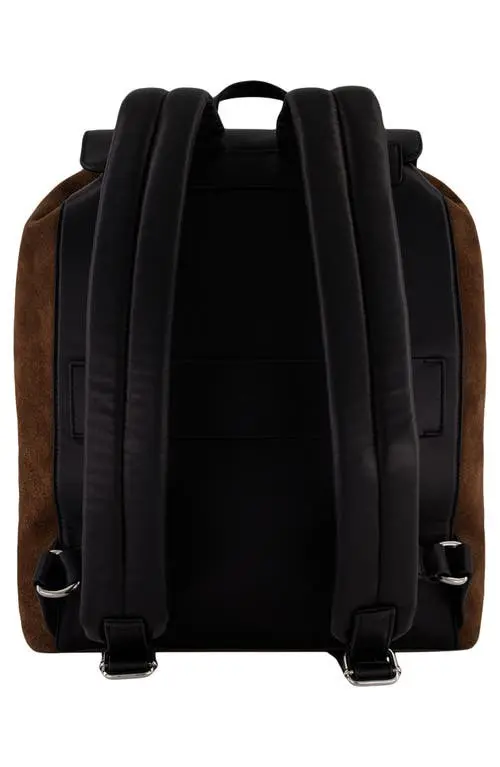 Vince Drayton Suede Flap Backpack