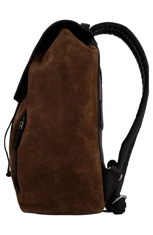 Vince Drayton Suede Flap Backpack