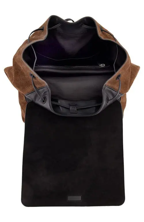 Vince Drayton Suede Flap Backpack