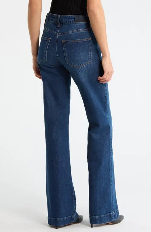 Paige Leenah Waist Buckle Wide Leg Jeans