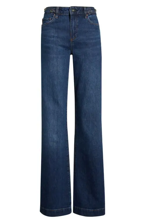 Paige Leenah Waist Buckle Wide Leg Jeans