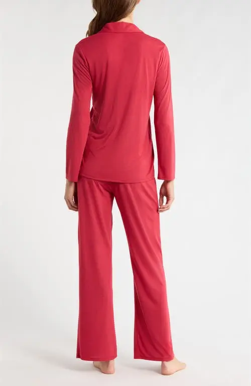 Natori Embroidered Jersey Pajamas