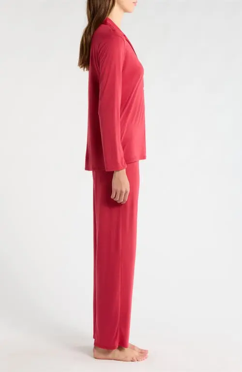 Natori Embroidered Jersey Pajamas