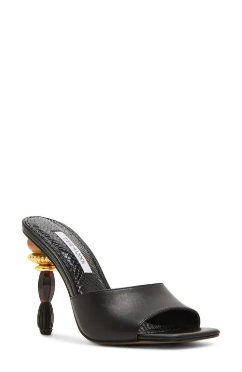 Steve Madden Sia Statement High Heel Slide Sandal - Black