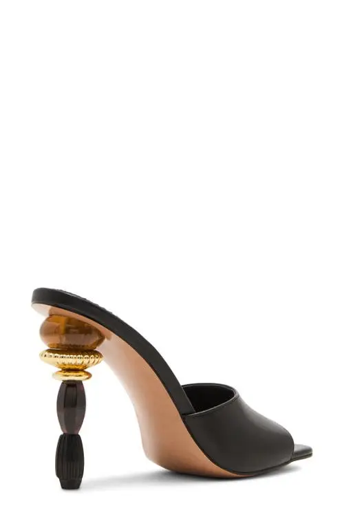 Steve Madden Sia Statement High Heel Slide Sandal - Black