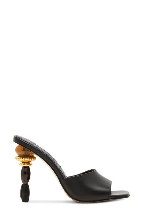 Steve Madden Sia Statement High Heel Slide Sandal - Black