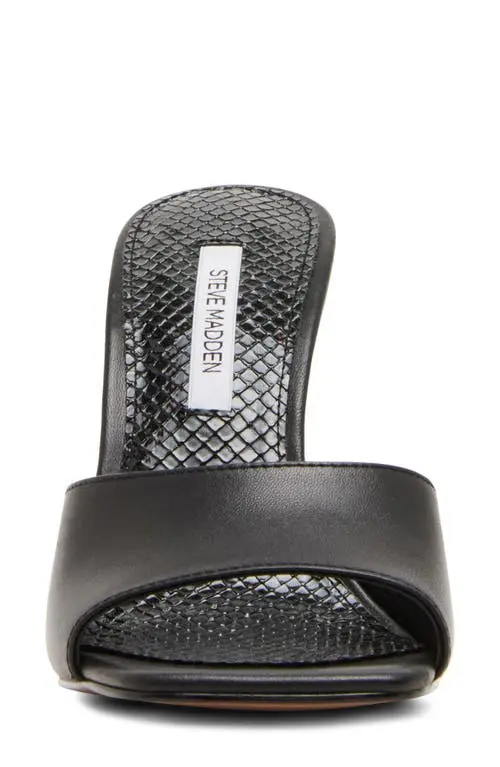 Steve Madden Sia Statement High Heel Slide Sandal - Black