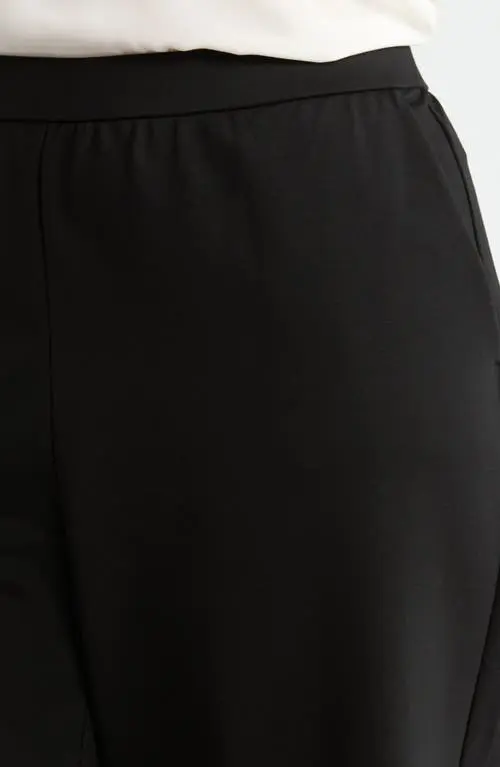 Eileen Fisher Wide Leg Ankle Length Trousers - Black