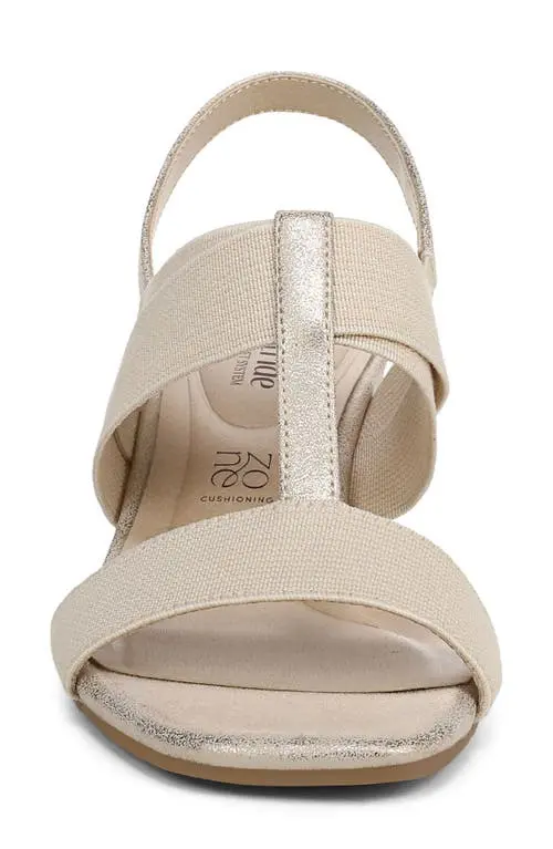 LIFESTRIDE Slingback Wedge Sandal - Platino Gold