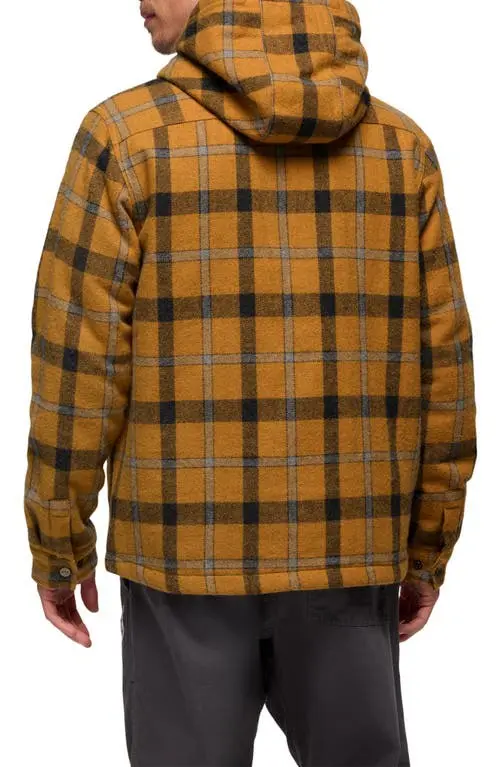 Prana Asgard Hooded Flannel Shirt Jacket - Dijon