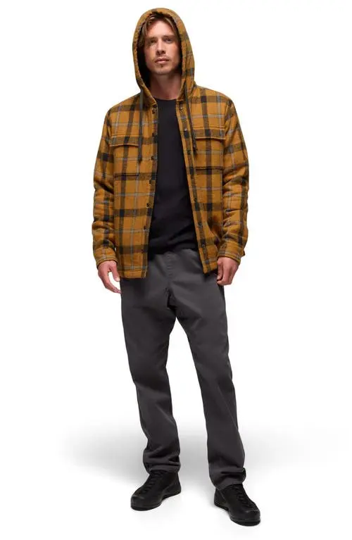 Prana Asgard Hooded Flannel Shirt Jacket - Dijon