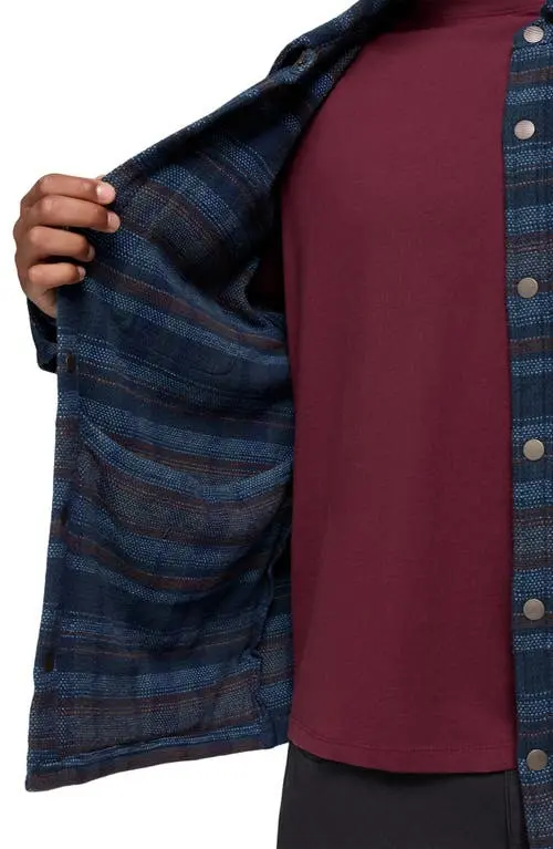 Prana Happy Camp Flannel Snap-up Shirt Jacket - Stormy Night
