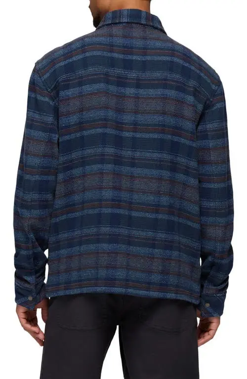 Prana Happy Camp Flannel Snap-up Shirt Jacket - Stormy Night