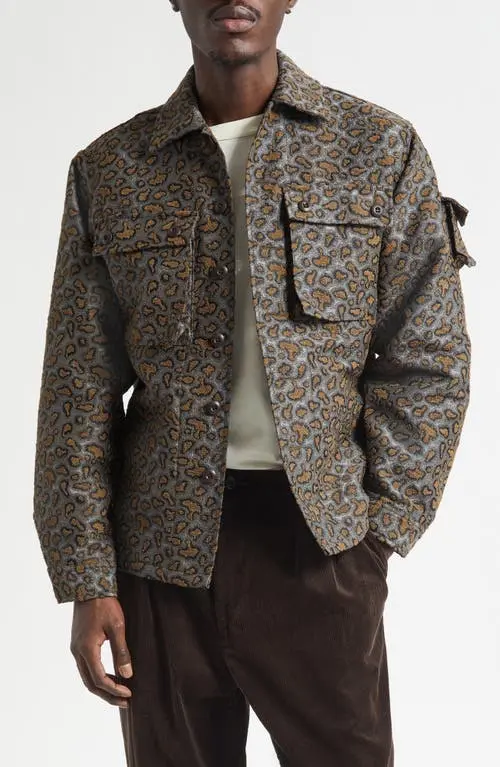 BEAMS Camo Jacquard Shirt Jacket
