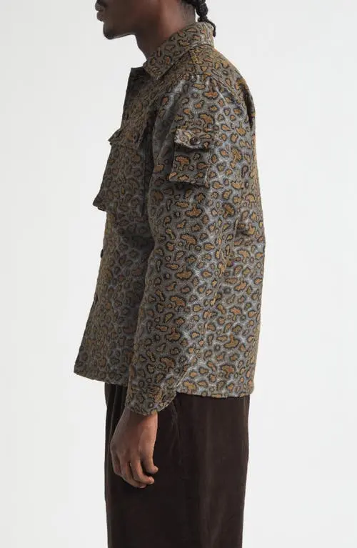 BEAMS Camo Jacquard Shirt Jacket