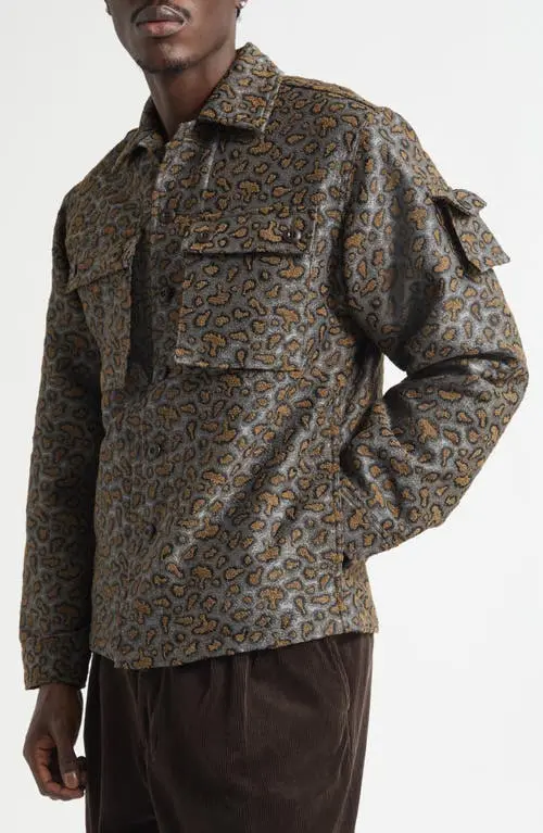 BEAMS Camo Jacquard Shirt Jacket